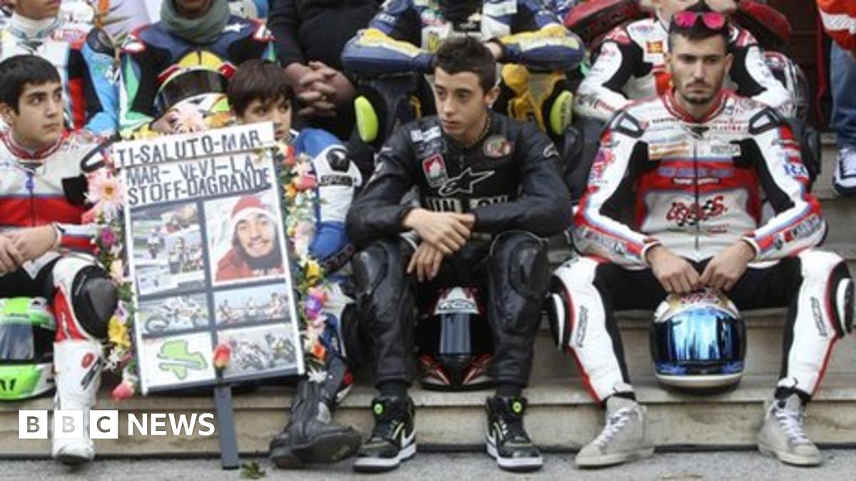 Marco Simoncelli: Crowds at MotoGP rider's funeral - BBC News
