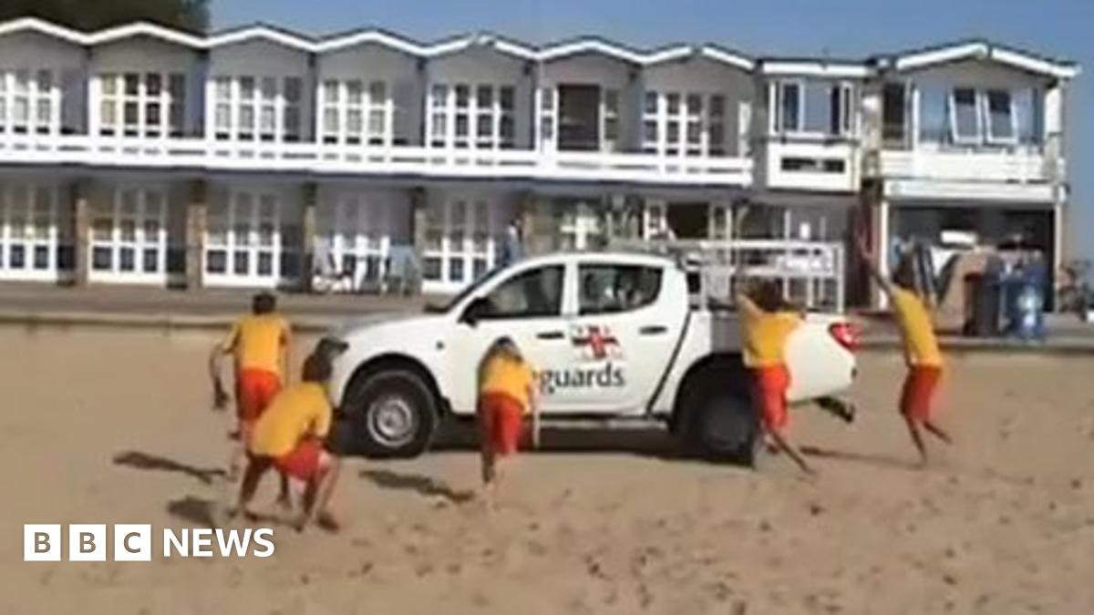 Poole lifeguards in Hitler YouTube video - BBC News