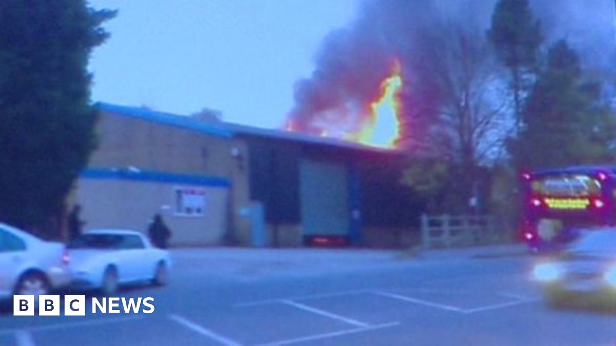 Cannabis arrests over Breaston factory fire - BBC News