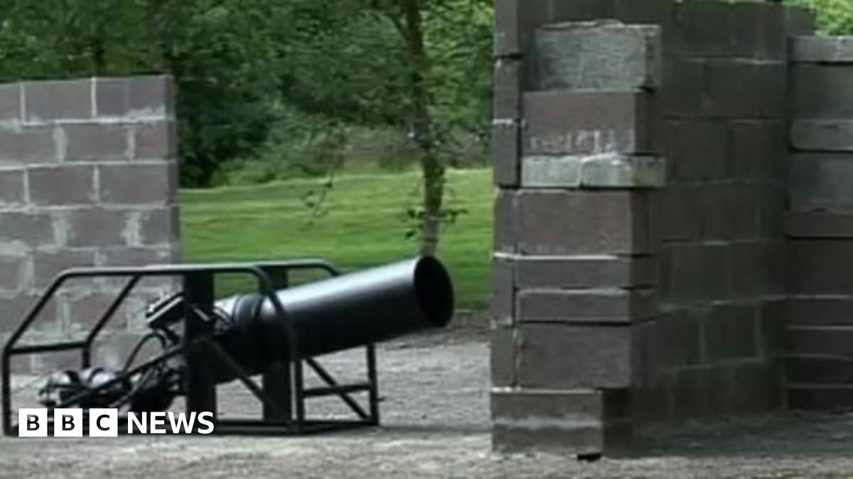 Cardiff firm BCB uses water cooler bottles in cannon - BBC News