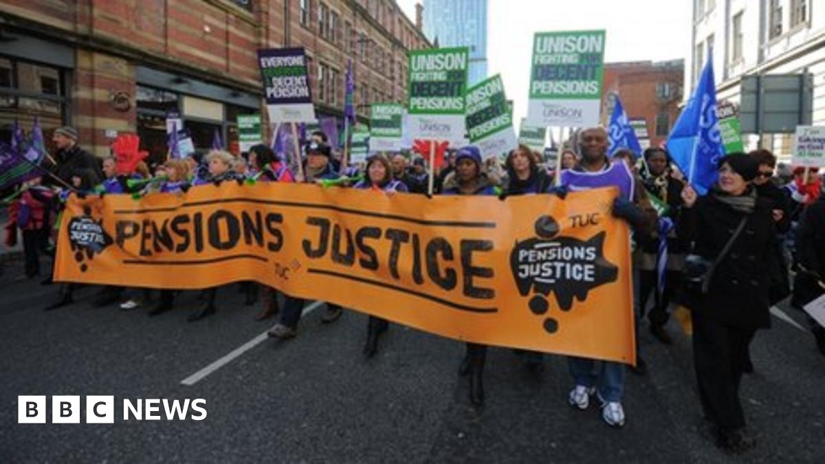 Up to 20,000 march in Greater Manchester pensions protest - BBC News