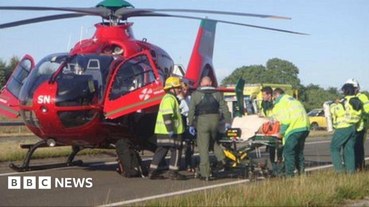 Impaled man's serious leg injury in Bodedern, Anglesey - BBC News