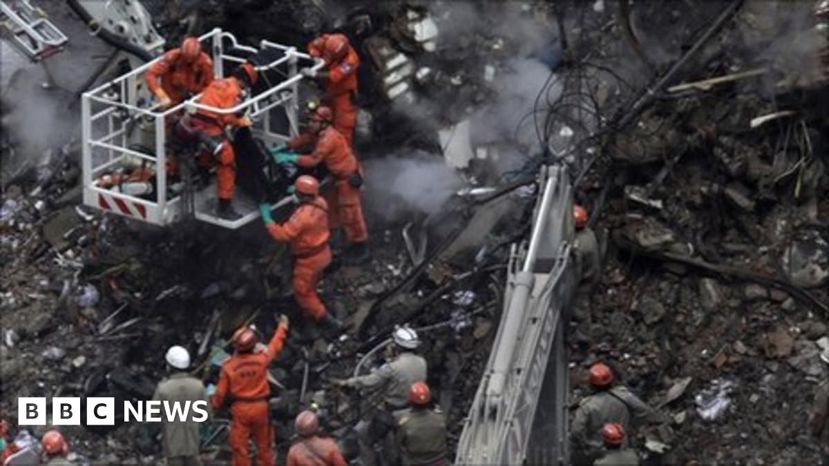 Funeral for Brazil Rio building collapse victim - BBC News
