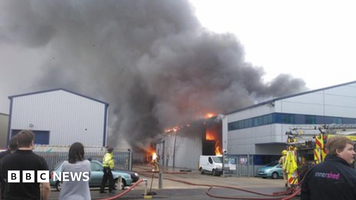 Shredding plant fire in Norwich brought under control - BBC News