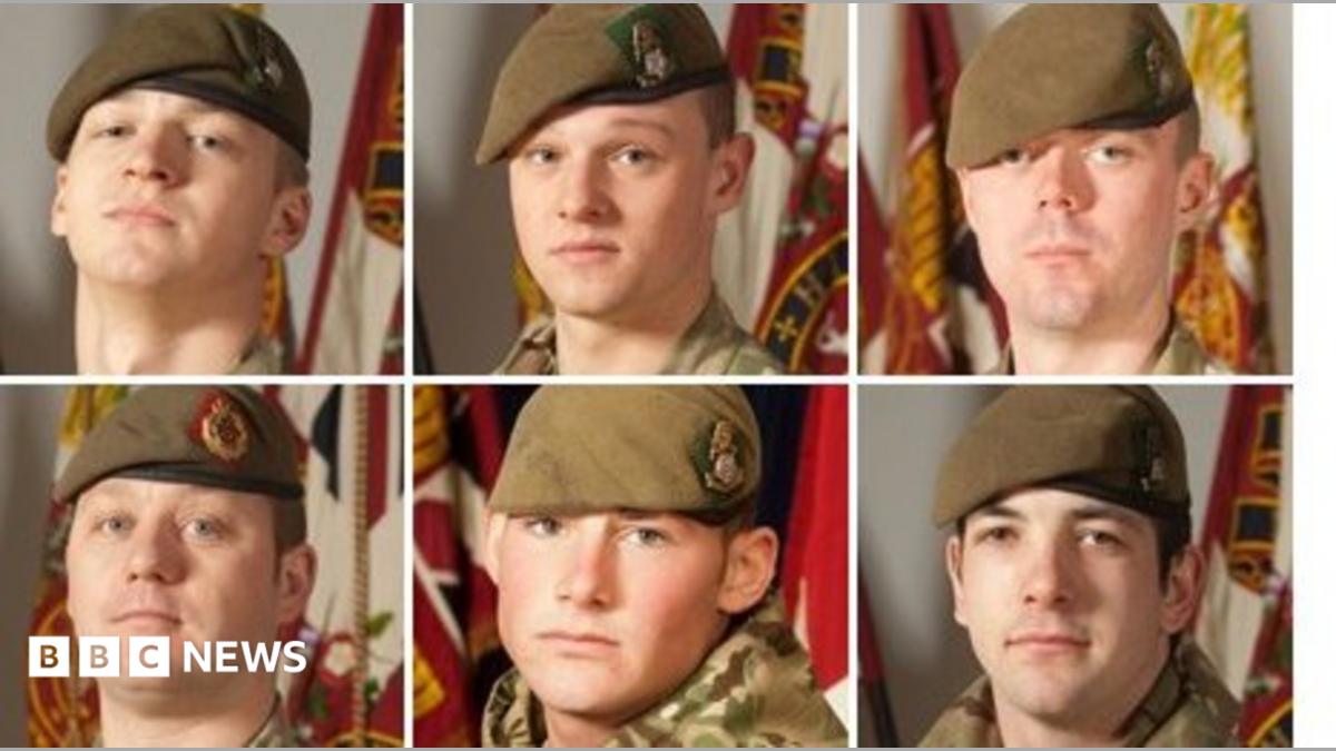 Tributes are left at barracks for dead British soldiers - BBC News