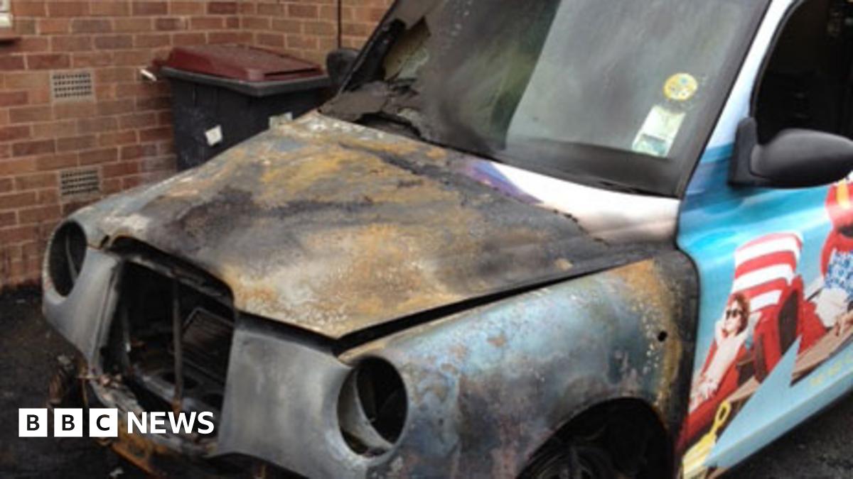 Telford car attacks: Taxi driver fled house after fire - BBC News