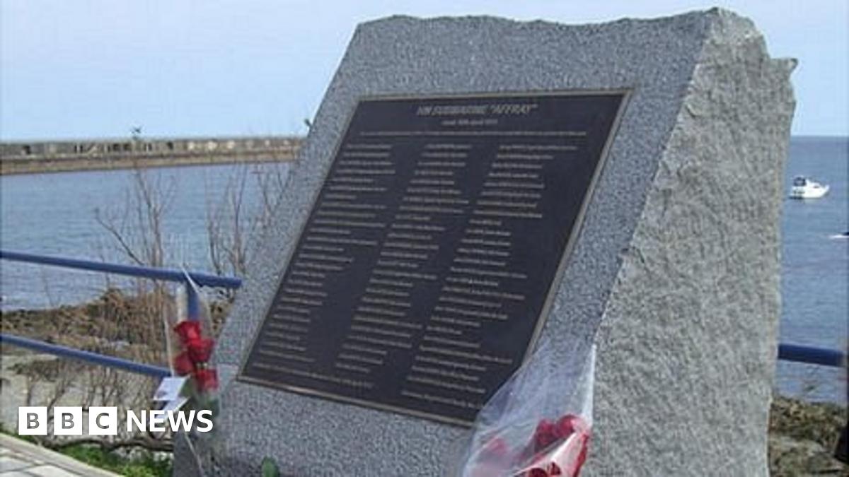 HMS Affray memorial unveiled in Alderney - BBC News