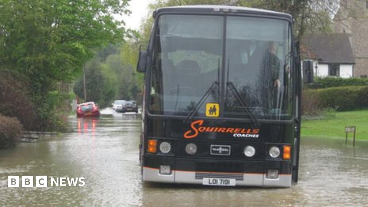 Essex and Suffolk flooding cuts off roads - BBC News