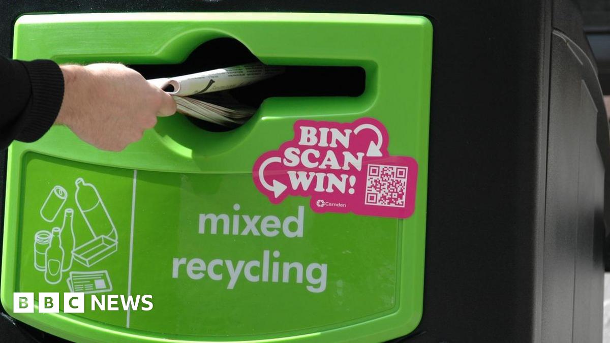 Scanning QR codes on bins could win recyclers prizes - BBC News