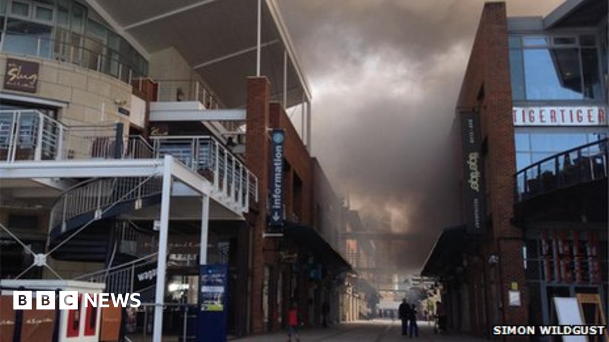 Gunwharf Quays evacuated after fire - BBC News