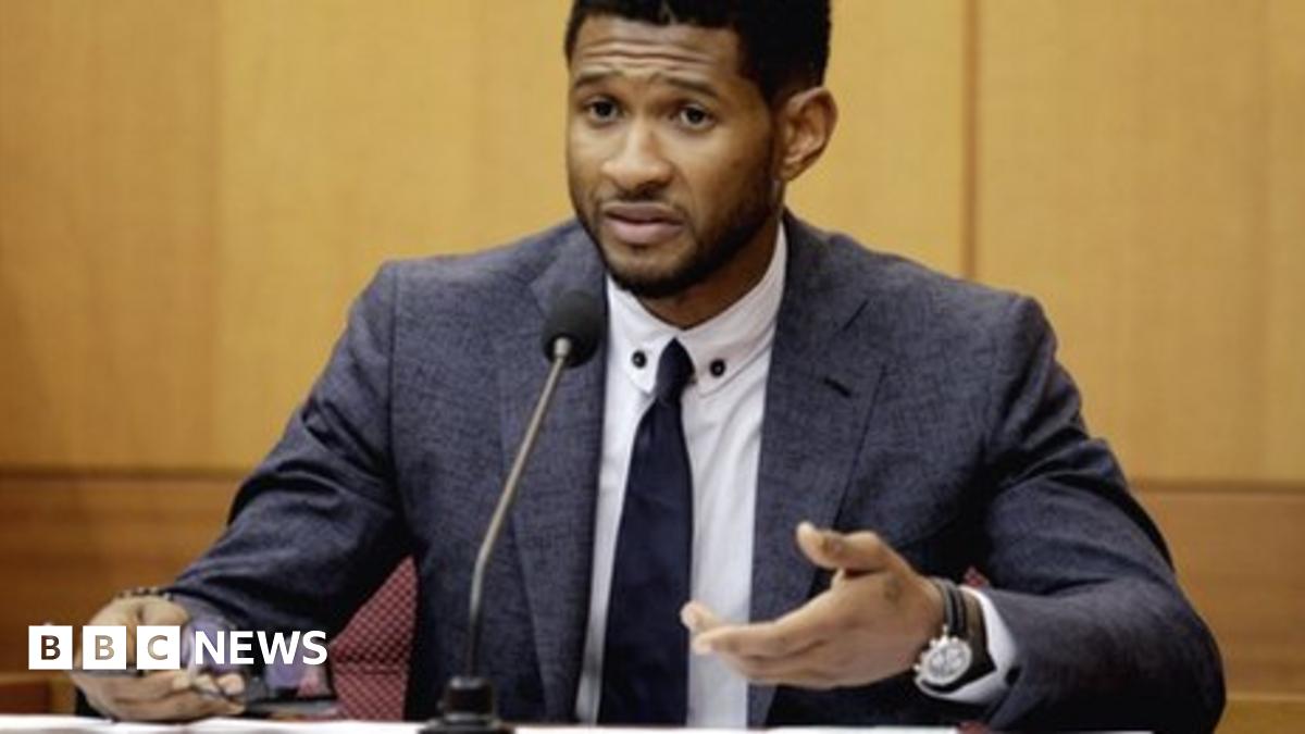 Usher cries in court during custody battle with ex-wife - BBC News