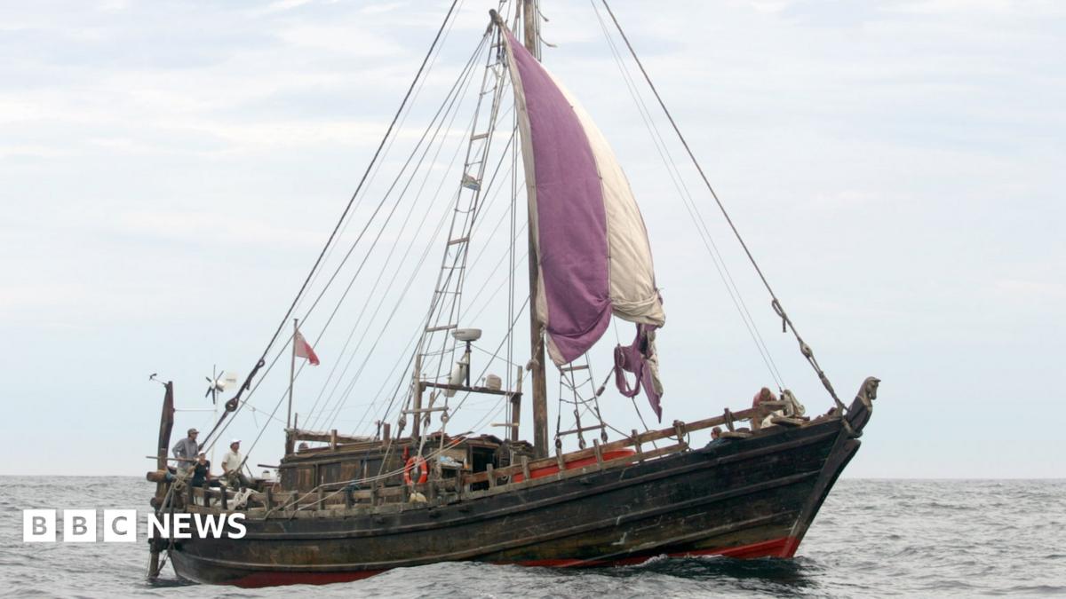 Replica 600 BC boat Phoenicia is berthed in Plymouth - BBC News