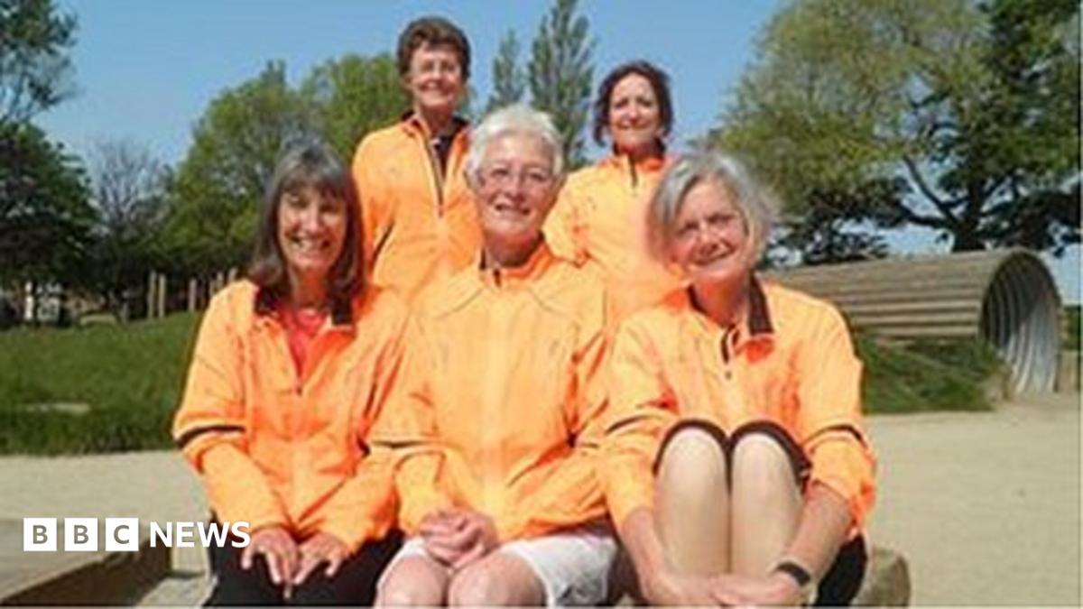 Goalden Girls over 50s running club achieve marathon goal - BBC News
