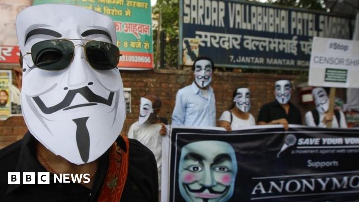 Hacking group Anonymous takes on India internet 'censorship' - BBC News