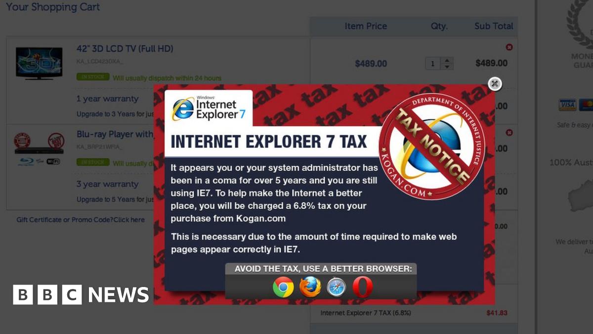 World's first 'tax' on Microsoft's Internet Explorer 7 - BBC News