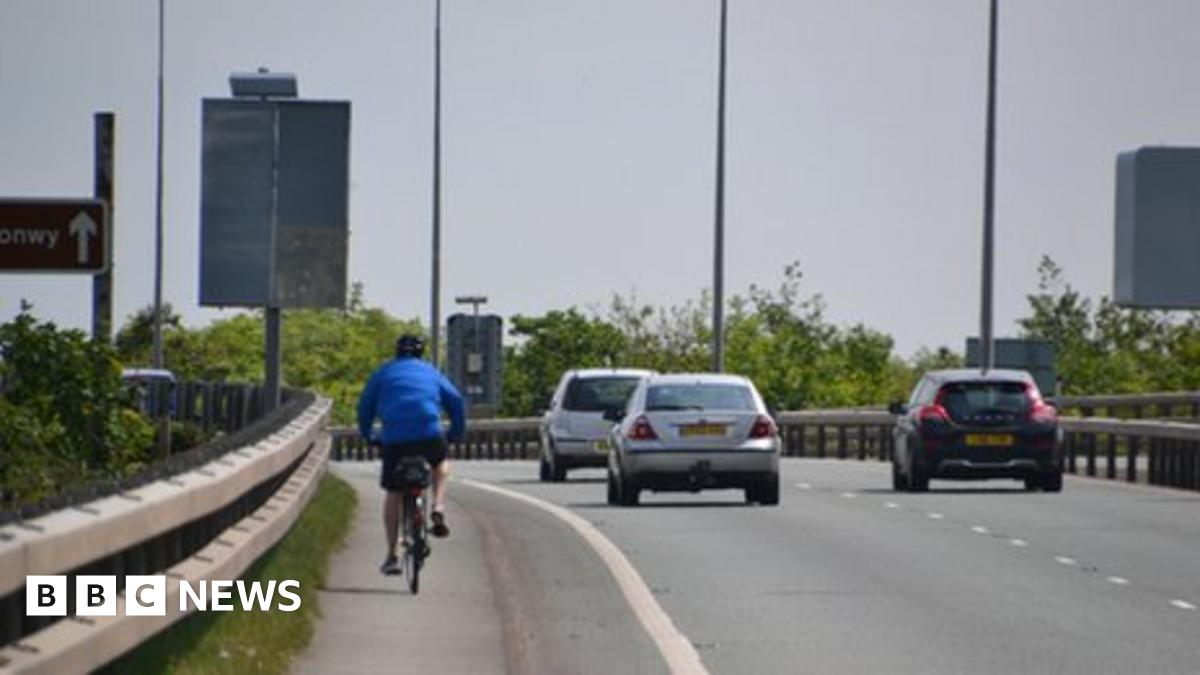 'Death trap' A55 cycle route in Conwy improved - BBC News