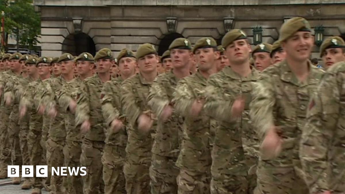 Mercian regiment welcomed back from Afghanistan with Nottingham parade ...