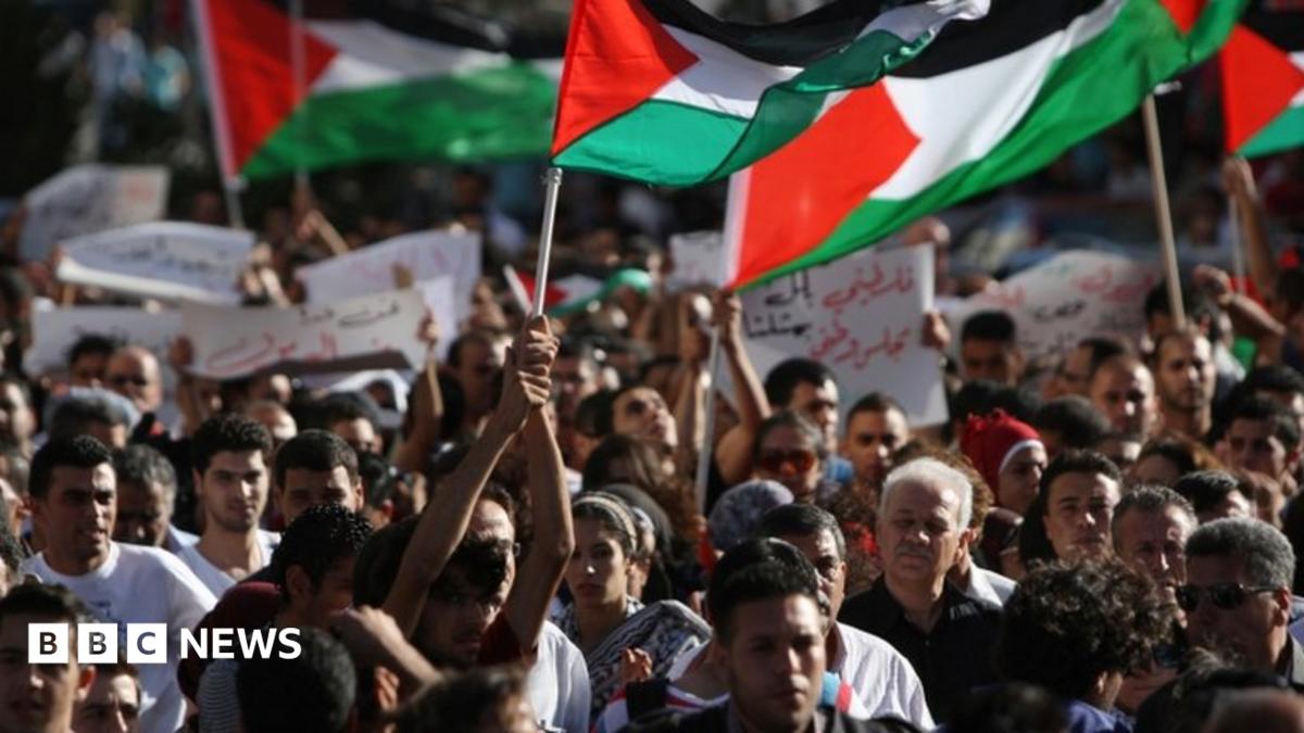 Protest against Palestinian Authority in Ramallah - BBC News
