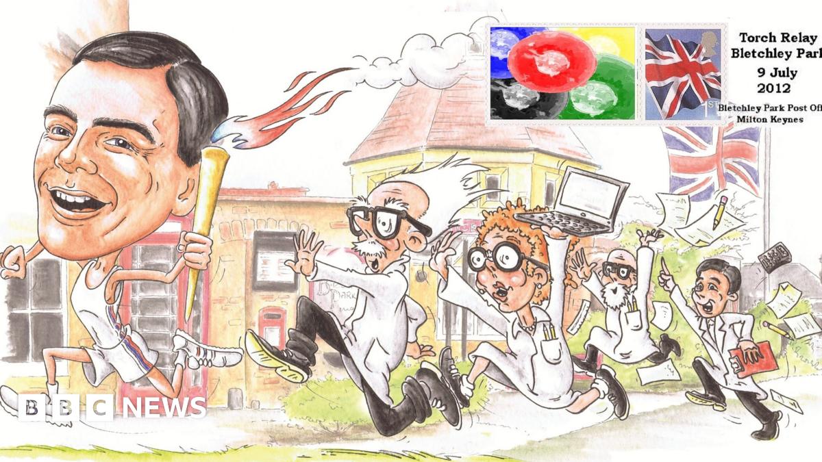 Olympic torch relay: Bletchley Park commemorative stamp - BBC News