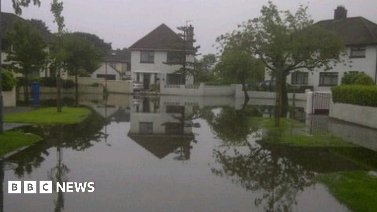 Severe flooding in Newcastle and Newry in County Down - BBC News