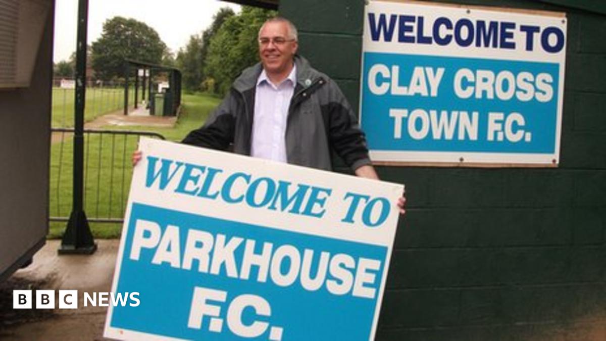 Clay Cross Town FC's ground gets 'devil' name after raffle - BBC News
