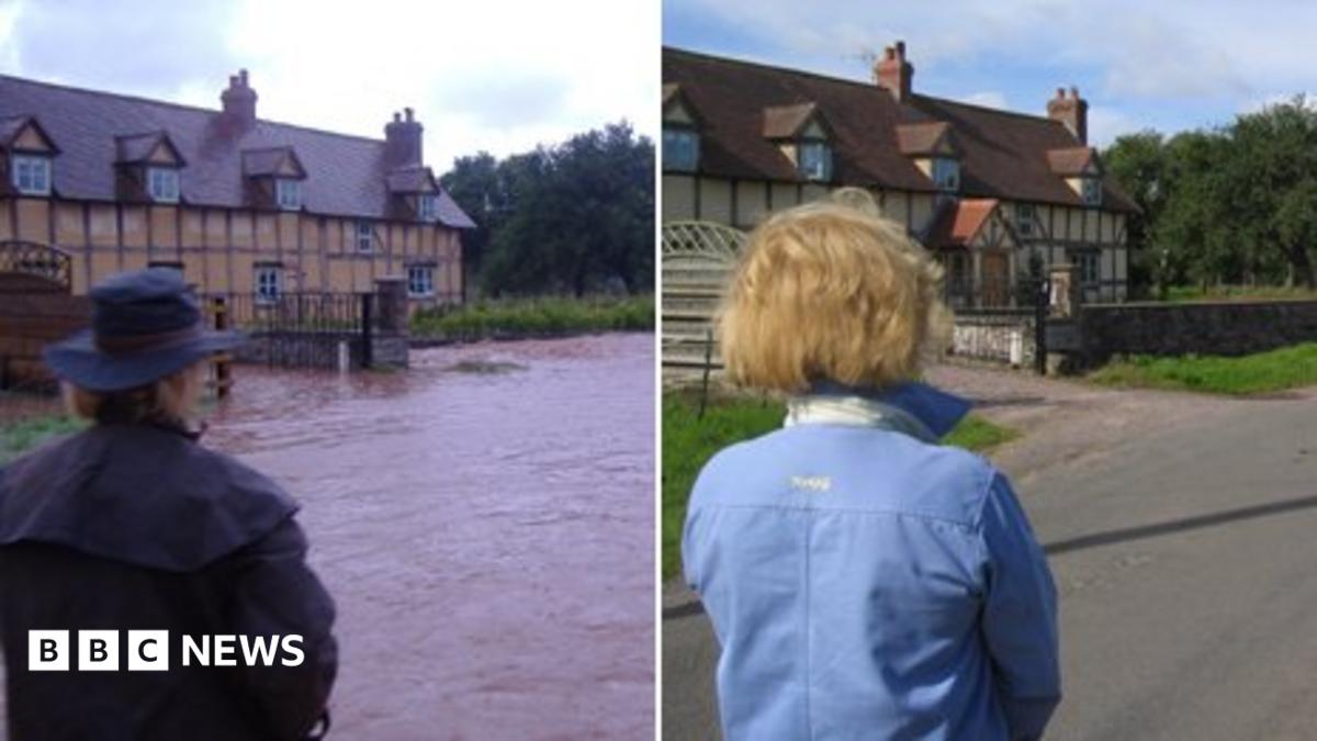 Band of flood volunteers protect Bodenham - BBC News