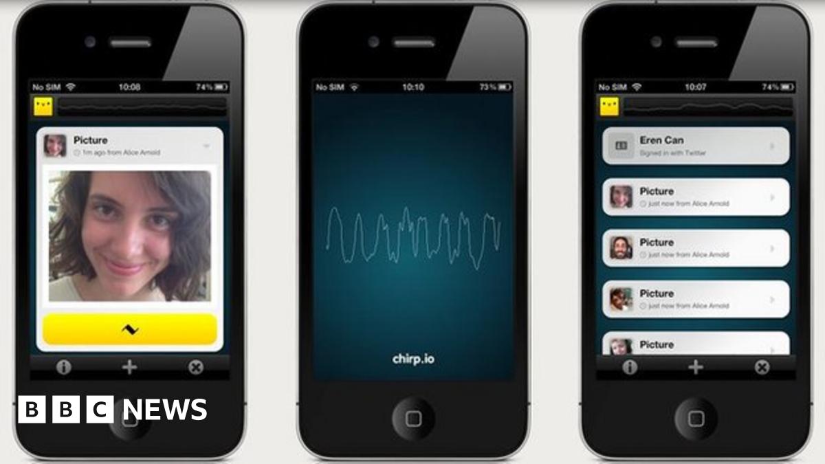 Chirp app sends smartphone data via 'digital birdsong' - BBC News