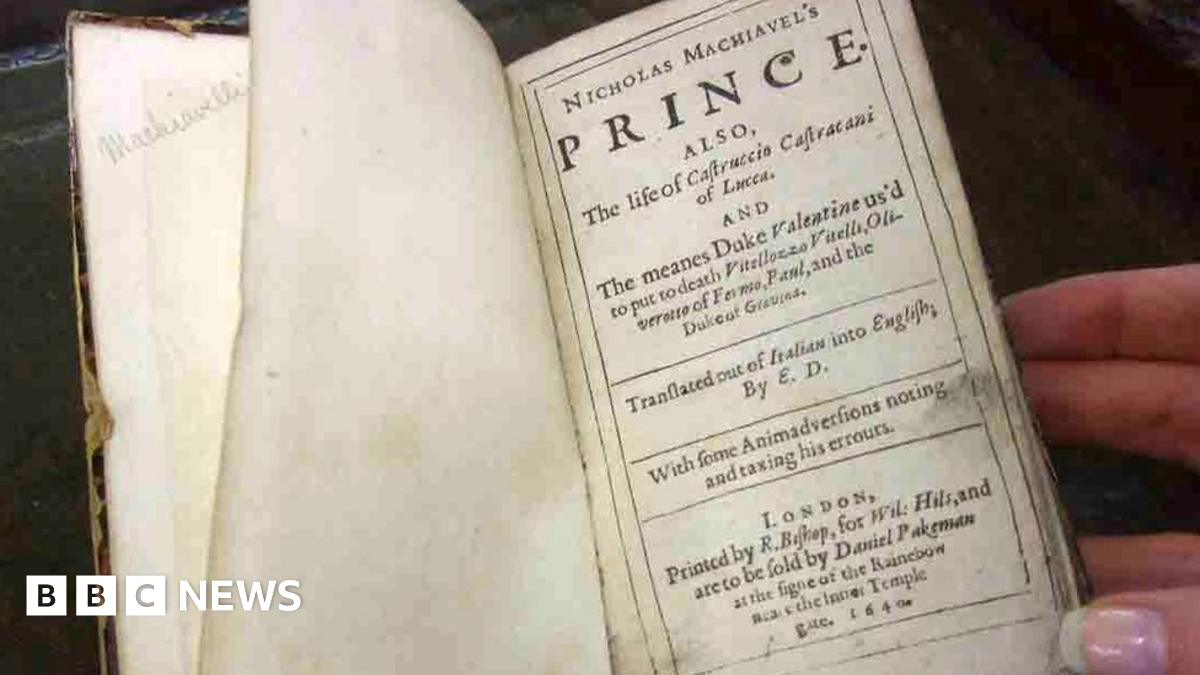 Machiavelli's The Prince first edition set for Norfolk auction - BBC News