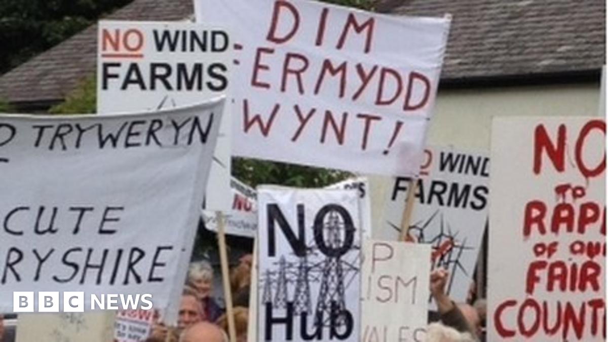 Pylon plan in Powys meeting moved for safety reasons - BBC News