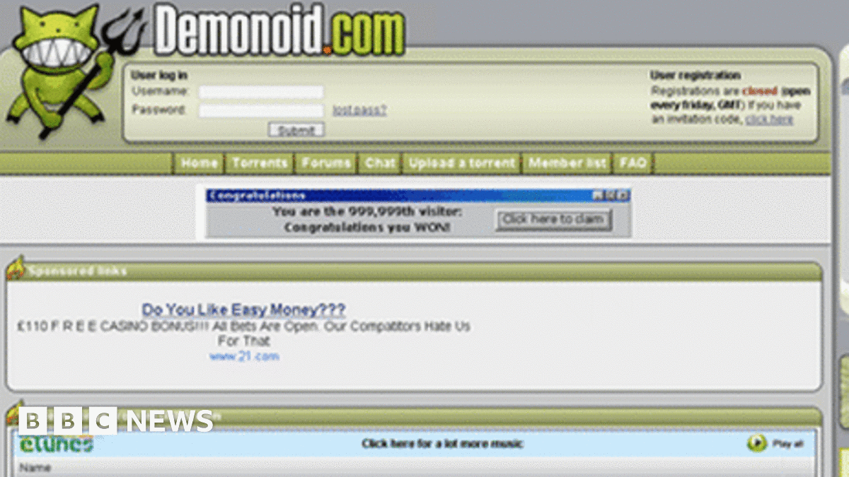 Large Ukraine-based BitTorrent site Demonoid shut down - BBC News