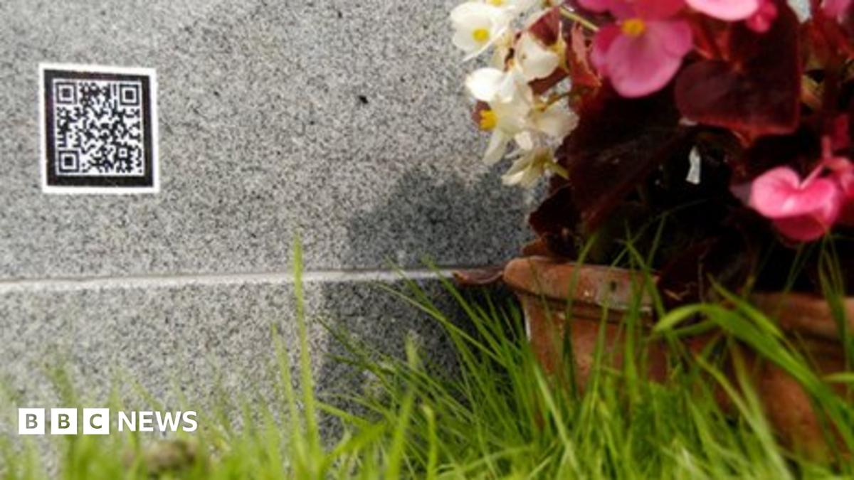 QR codes on headstones offered by Poole undertakers - BBC News