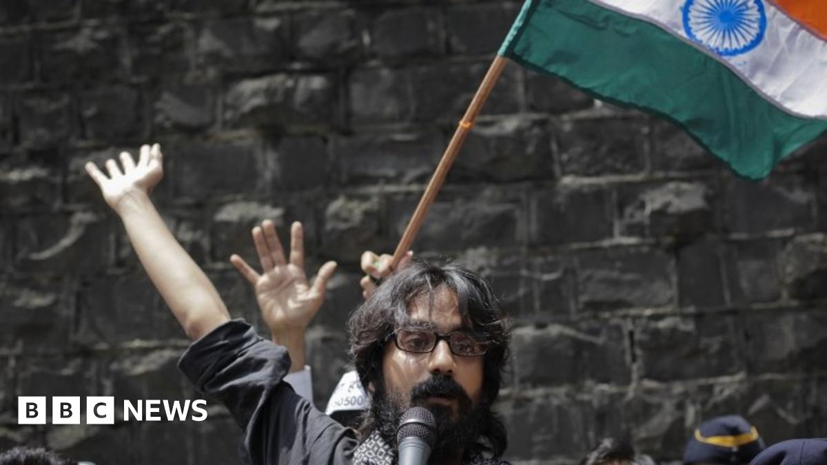 India cartoonist Aseem Trivedi freed from jail on bail - BBC News