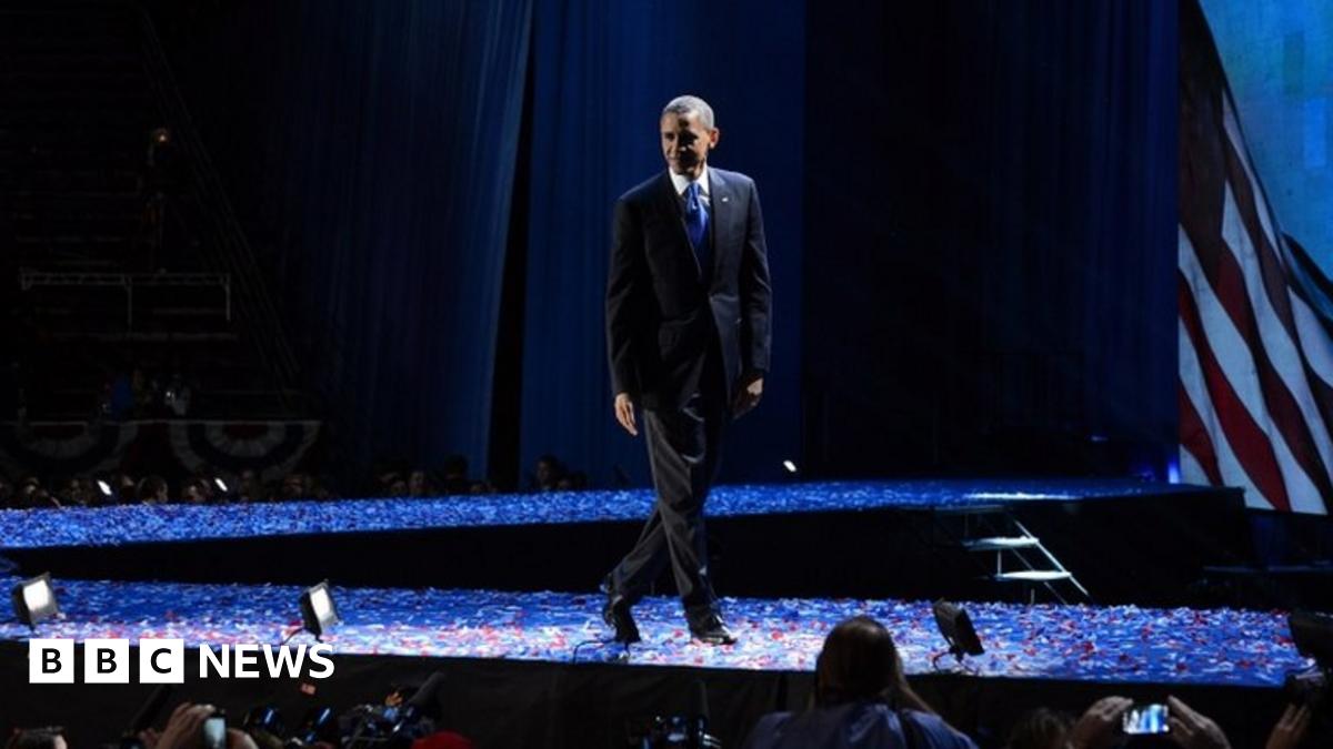 Crowd 'go wild' at Obama victory rally - BBC News