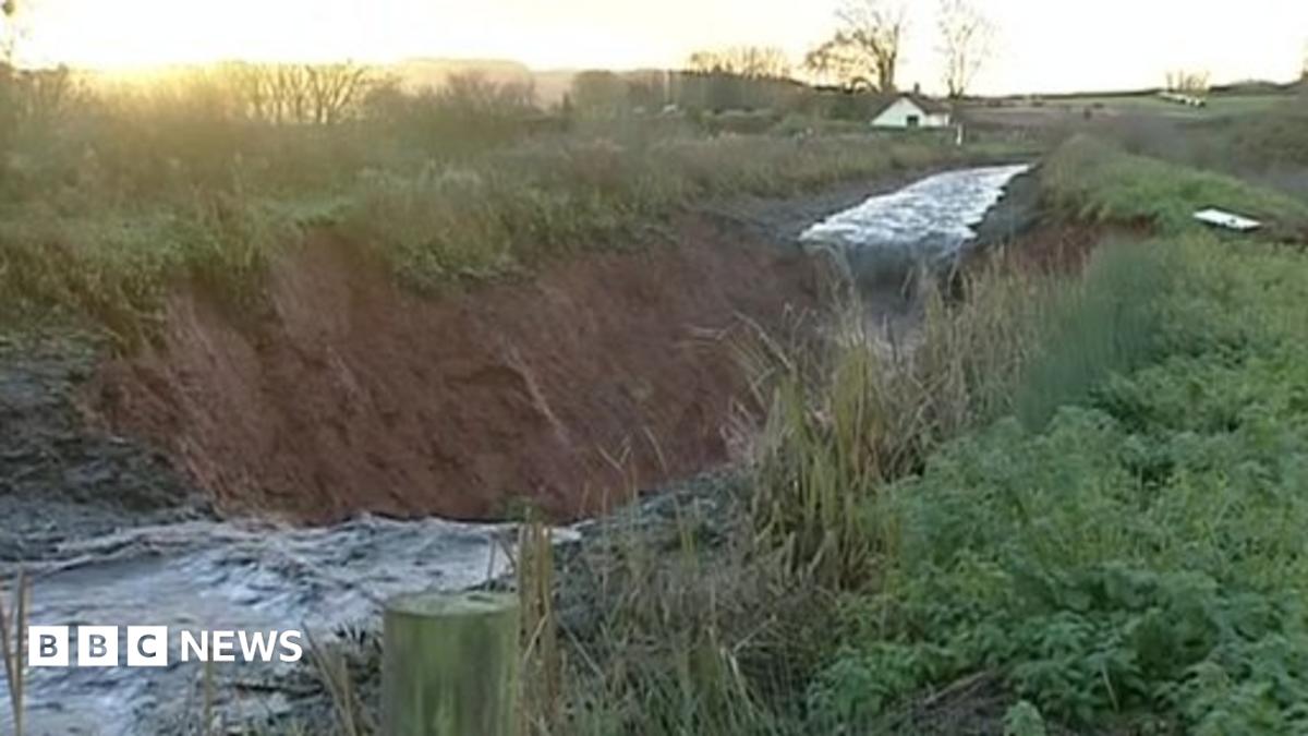 River Kenn floods homes in Devon - BBC News
