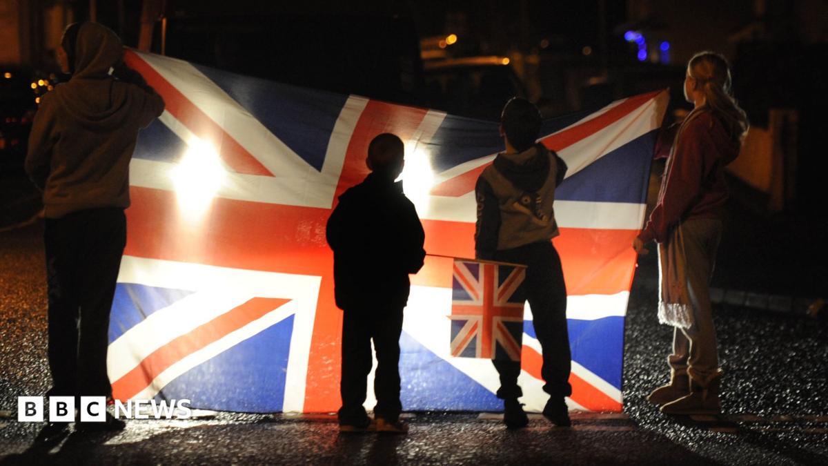 Union flag protests pass off peacefully in Belfast - BBC News