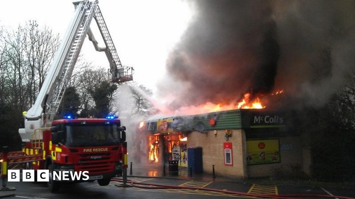 Fire-hit Basildon shop precinct's £1.1m rebuild plan - BBC News