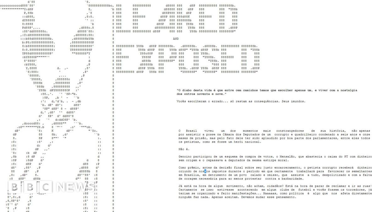 Brazil hacker exposes corrupt politicians' addresses - BBC News