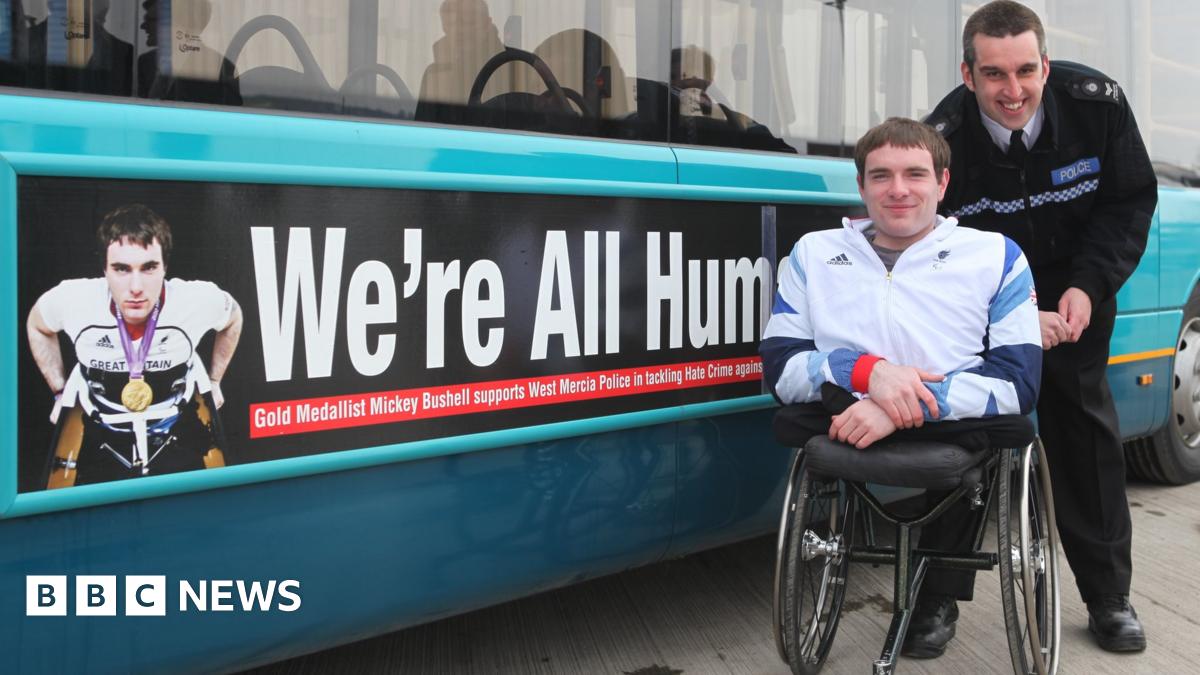Paralympian Mickey Bushell launches disability hate campaign - BBC News