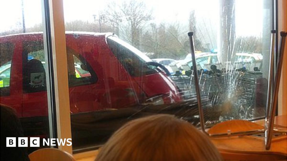 Swaffham Waitrose cafe car crash leaves driver injured - BBC News