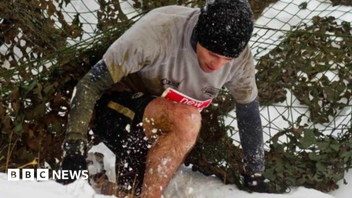 Snow delivered for 10K Yeti racers in Leicestershire - BBC News