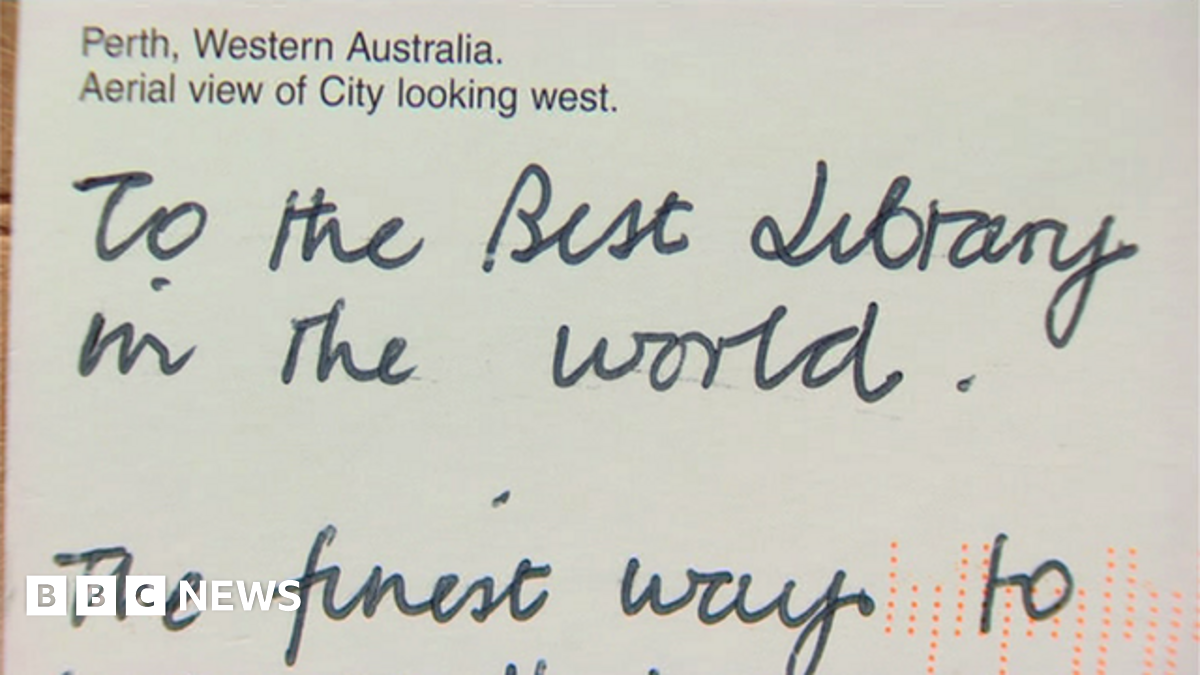 Mystery of Mold's 'best library in the world' postcard - BBC News