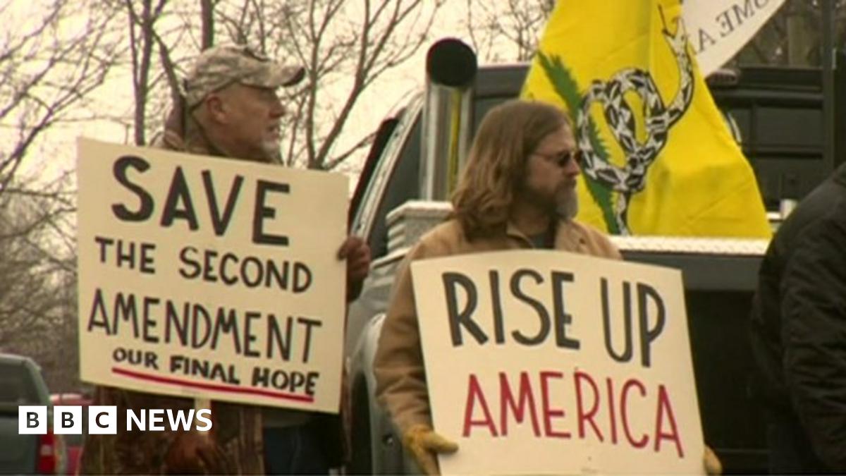 US gun activists stage 'day of resistance' to tighter controls - BBC News