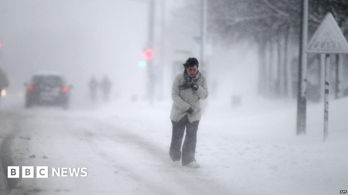 In pictures: Snow causes disruption in Western Europe - BBC News