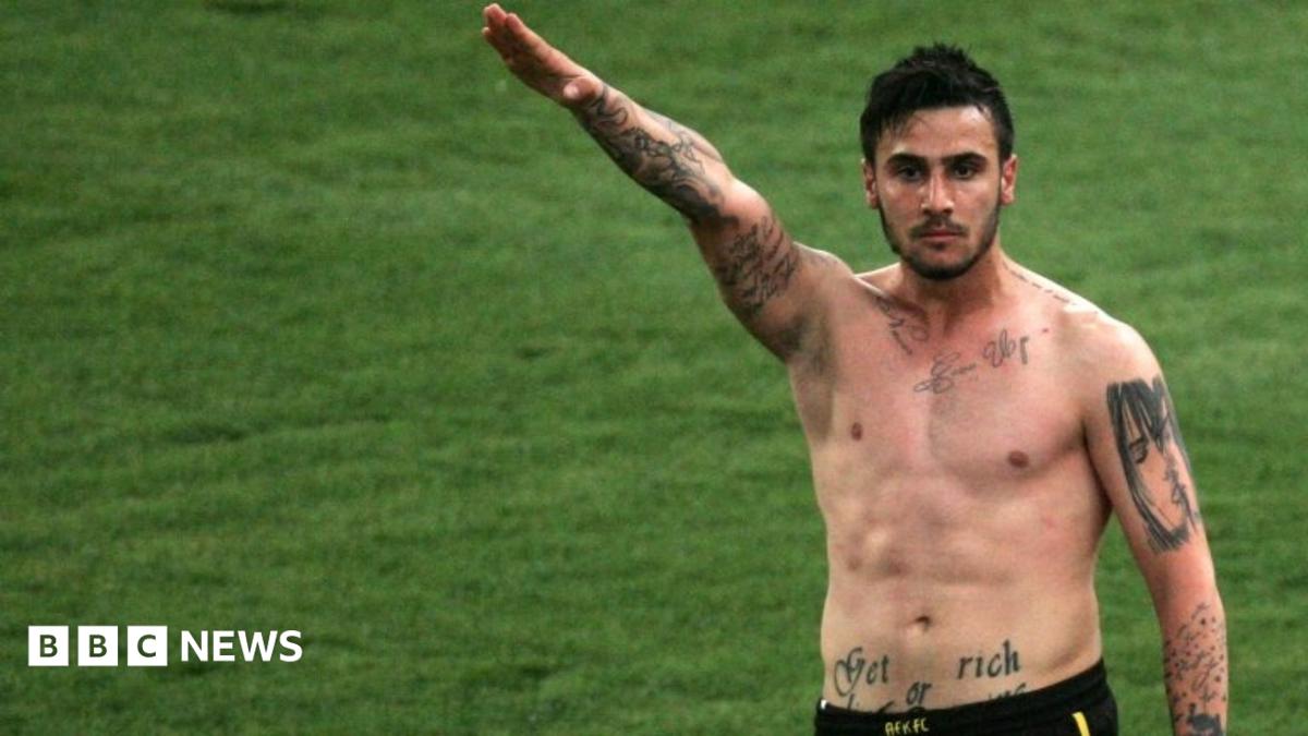 Greek footballer Giorgos Katidis banned for Nazi salute - BBC News