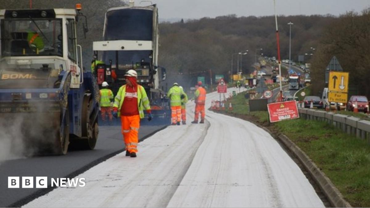 Months of road resurfacing work on A22 ends - BBC News