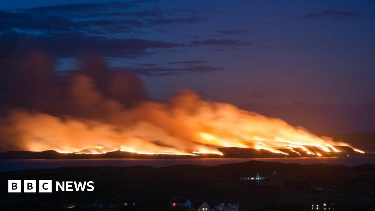 In pictures: Wild fires light up the night - BBC News