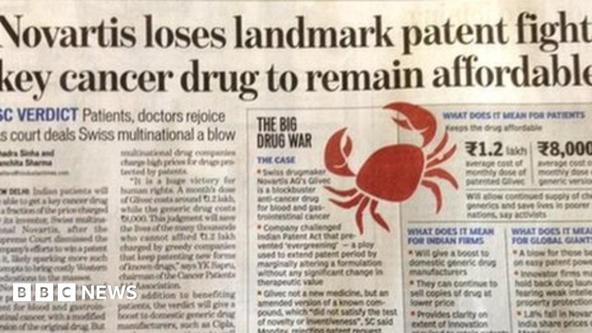 Novartis case: Media hail 'key victory' for India - BBC News