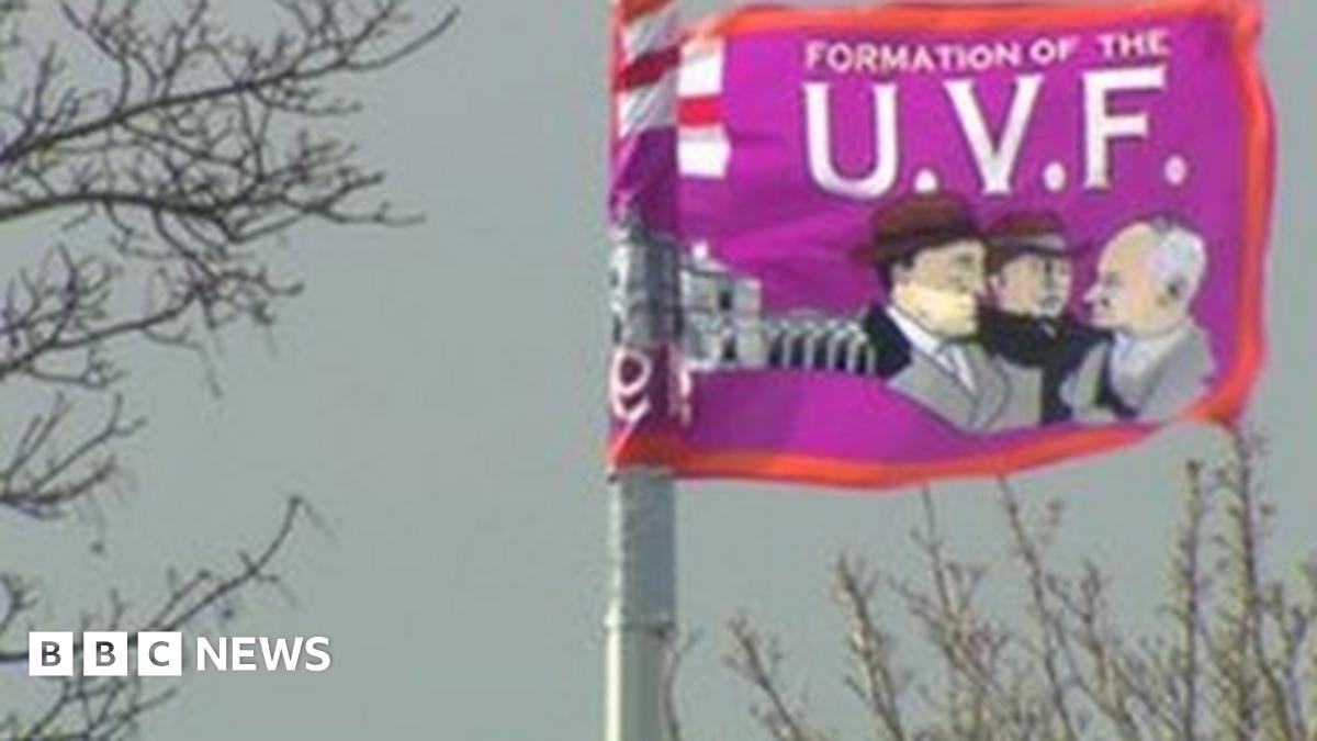 Police to meet groups over UVF flags in east Belfast - BBC News