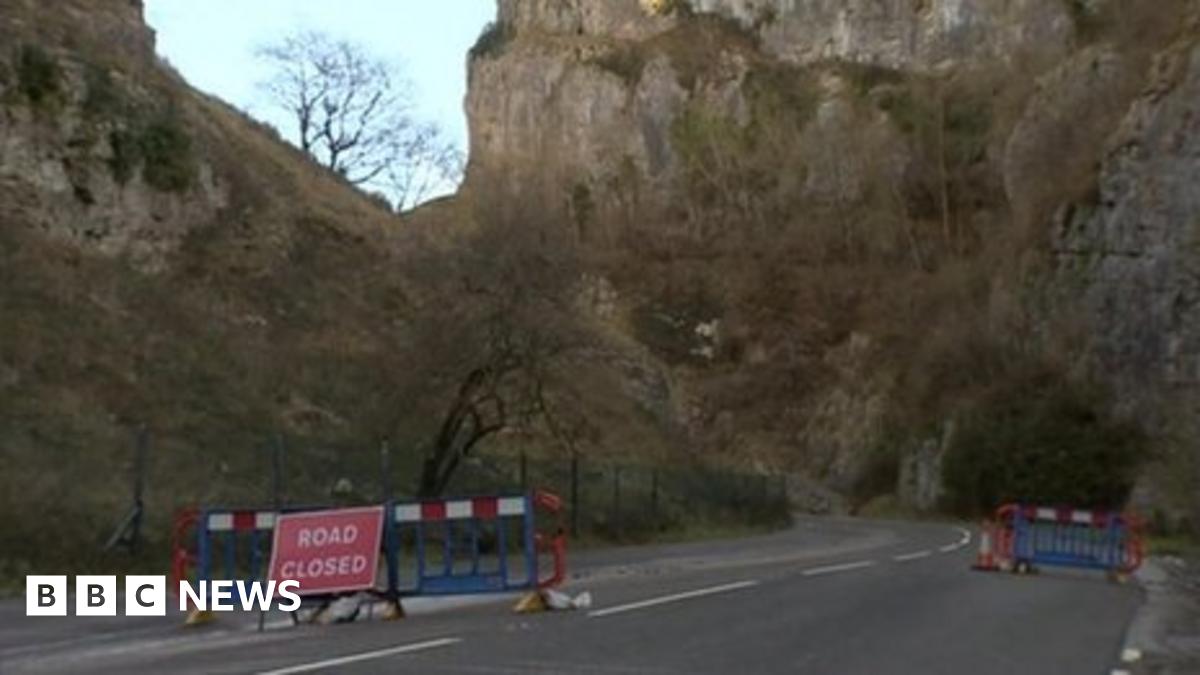 Cheddar Gorge flood-damaged road repairs start - BBC News