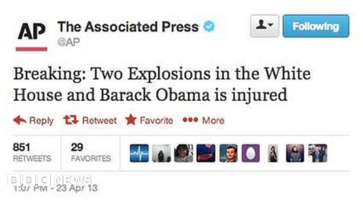 AP Twitter account hacked in fake 'White House blasts' post - BBC News